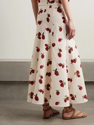Khaite Lenno Silk And Cotton-blend Midi Skirt