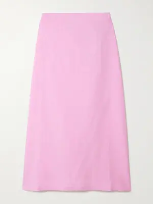 LIDO Tie-side Woven Midi Skirt