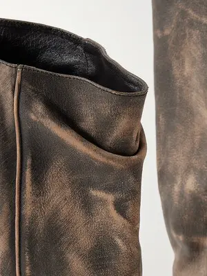 Khaite Clive Leather Boots - Neutrals