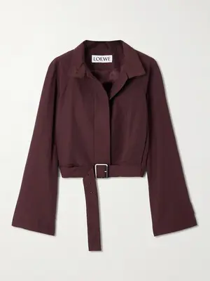 Loewe Belted Cotton-blend Shell Jacket