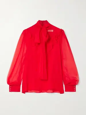Carolina Herrera Tie Neck Blouses