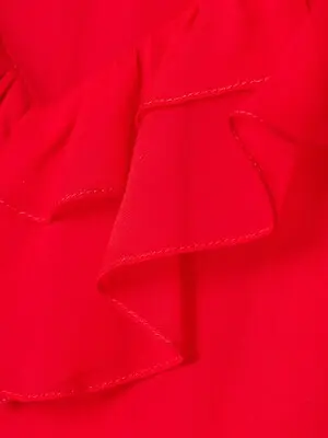 Carolina Herrera Tie-neck Ruffled Silk-chiffon Blouse