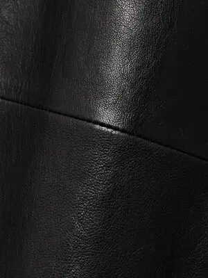 Brandon Maxwell The Avery Paneled Leather Midi Skirt