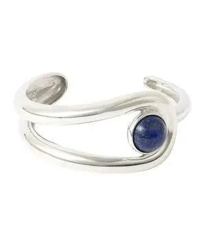 Agmes Becky Recycled Sterling Lapis Lazuli Cuff - Silver