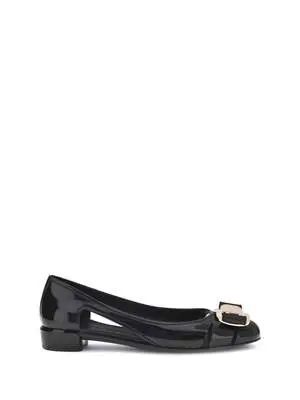 FERRAGAMO Salvatore Ferragamo Rubber Ballerinas - Black