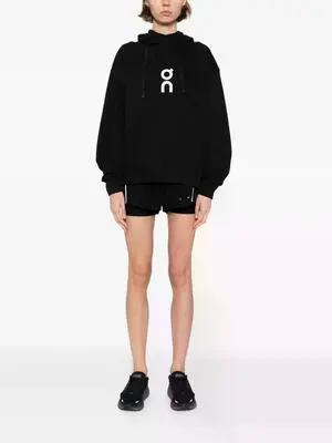 On Club Hoodie With Drawstring - Black