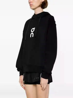On Club Hoodie With Drawstring - Black
