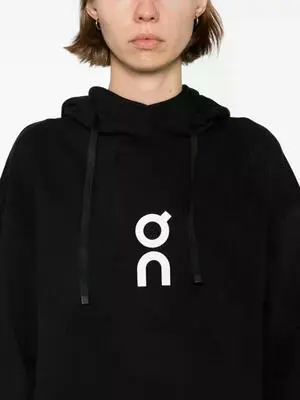On Club Hoodie With Drawstring - Black