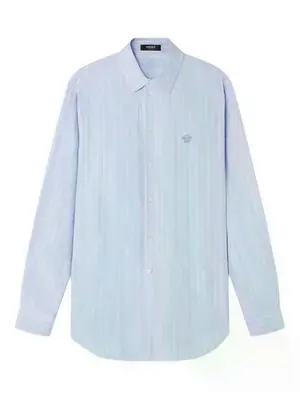 Versace Medusa-embroidered Shirt - Blue