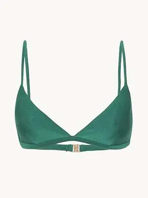 VANESSA SPOSI Triangle Swim Top - Green