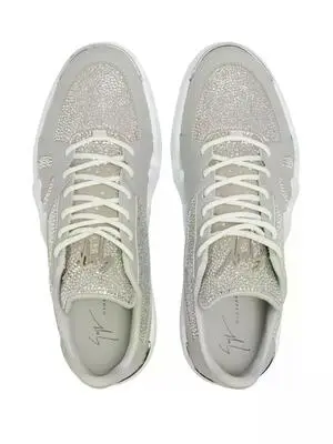 GIUSEPPE ZANOTTI Talon Crystal-embellished Low-top Sneakers