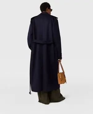 Stella McCartney Double-breasted Wool Trench Coat - Ink