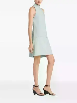 COURREGES High-neck Sleeveless Dress - Blue