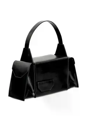 MERRYL TIELMAN Barbara Leather Shoulder Bag - Black
