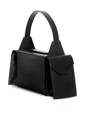 MERRYL TIELMAN Barbara Leather Shoulder Bag - Black
