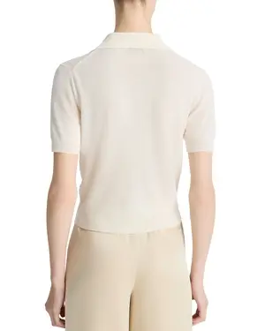 Vince Collared Button Up Top - Off White
