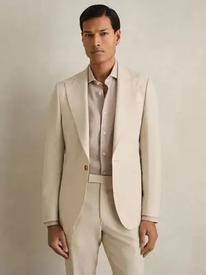 REISS Sb Belmont Sb Single-breasted Textured Blazer Slim-fit With Wool