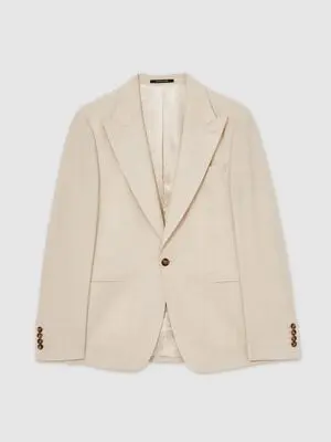 REISS Sb Belmont Sb Single-breasted Textured Blazer Slim-fit With Wool