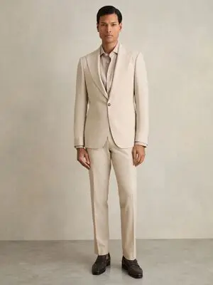 REISS Sb Belmont Sb Single-breasted Textured Blazer Slim-fit With Wool
