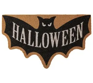 NORTHLIGHT Halloween' Bat Shaped Doormat 18' X 30
