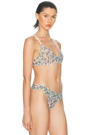 ERES Nature Bra In Dark Green,blush