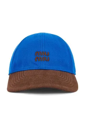 Miu Miu Baseball Cap Azzurro & Cacao