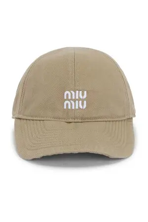 Miu Miu Baseball Cap Beige & Amaranto