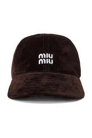 Miu Miu Baseball Cap Marrone & Baltico