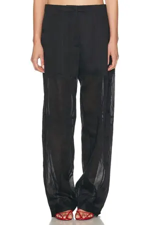 Jil Sander Black Wash Pants For Women
