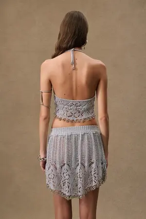 Rabanne Lurex Crochet Bra Top