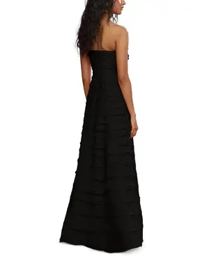 AMUR Tiered Gown - Black
