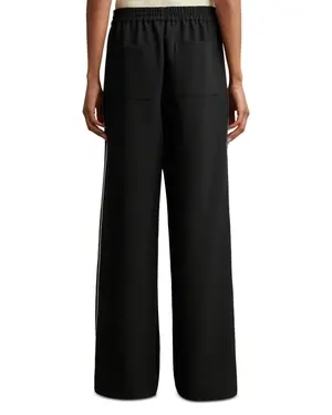 REISS Side Stripe Wide Leg Trousers