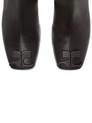COURREGES 70mm Re-edition Chunky-heel Ankle Boots - Black