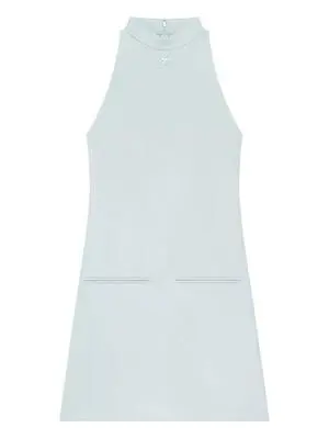 COURREGES High-neck Pocket Dress - Blue