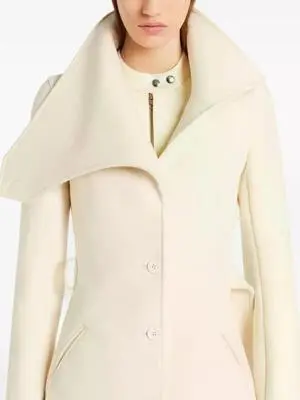 COURREGES Asymmetrical-collar Coat - Neutrals