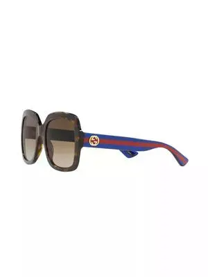 Gucci Tortoiseshell Square-frame Sunglasses
