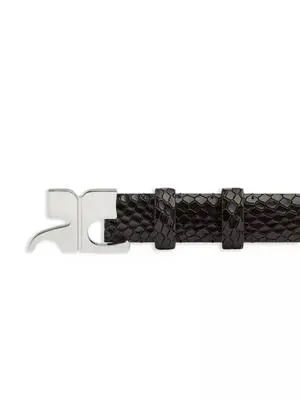 COURREGES Viper Leather Belt - Black