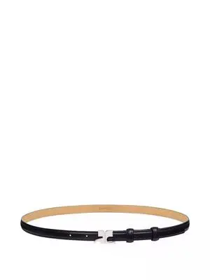 COURREGES Leather Buckle Belt - Black