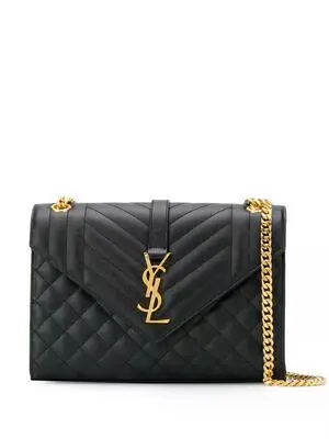 Saint Laurent Cassandra Quilted Shoulder Bag - Black