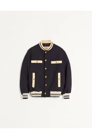 Valentino Garavani Cotton Tweed Bomber Jacket - Black
