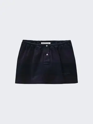 Alexander Wang Mini Deconstructed Polo Striped Skort - Black