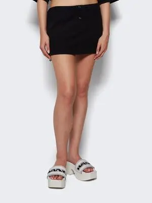 Alexander Wang Mini Deconstructed Polo Striped Skort - Black