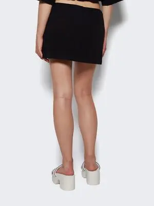 Alexander Wang Mini Deconstructed Polo Striped Skort - Black