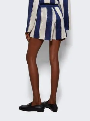 Calle Del Mar Cabana Stripe Short - Navy
