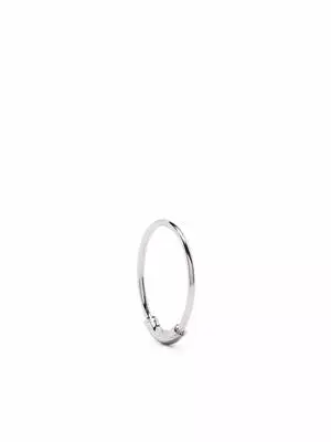 MARIA BLACK 14kt White Gold Nancy 12 Single Hoop Earring - Silver