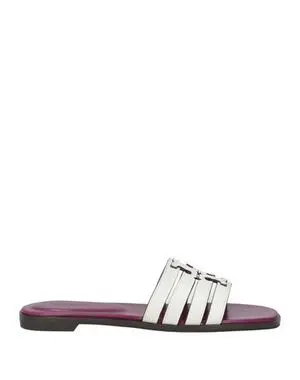 Tory Burch Leather Sandals - White