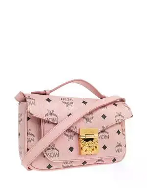 Mcm Monogram Flap Crossbody Bag - Pink