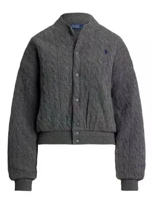 Polo Ralph Lauren Cable-knit Bomber Jacket - Grey