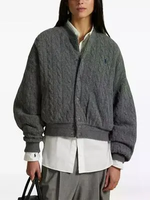 Polo Ralph Lauren Cable-knit Bomber Jacket - Grey