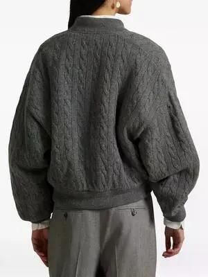 Polo Ralph Lauren Cable-knit Bomber Jacket - Grey